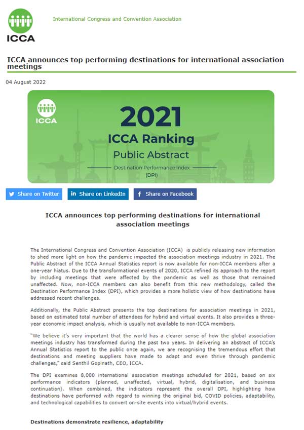 ICCA Press Release - The Iceberg